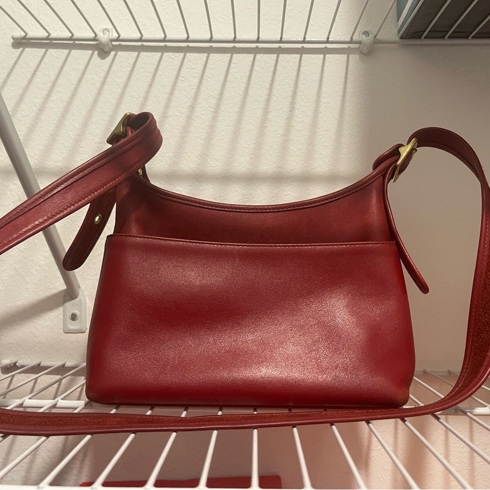 Vintage Coach 9136 Legacy Red Leather Crossbody 2001 … - Gem